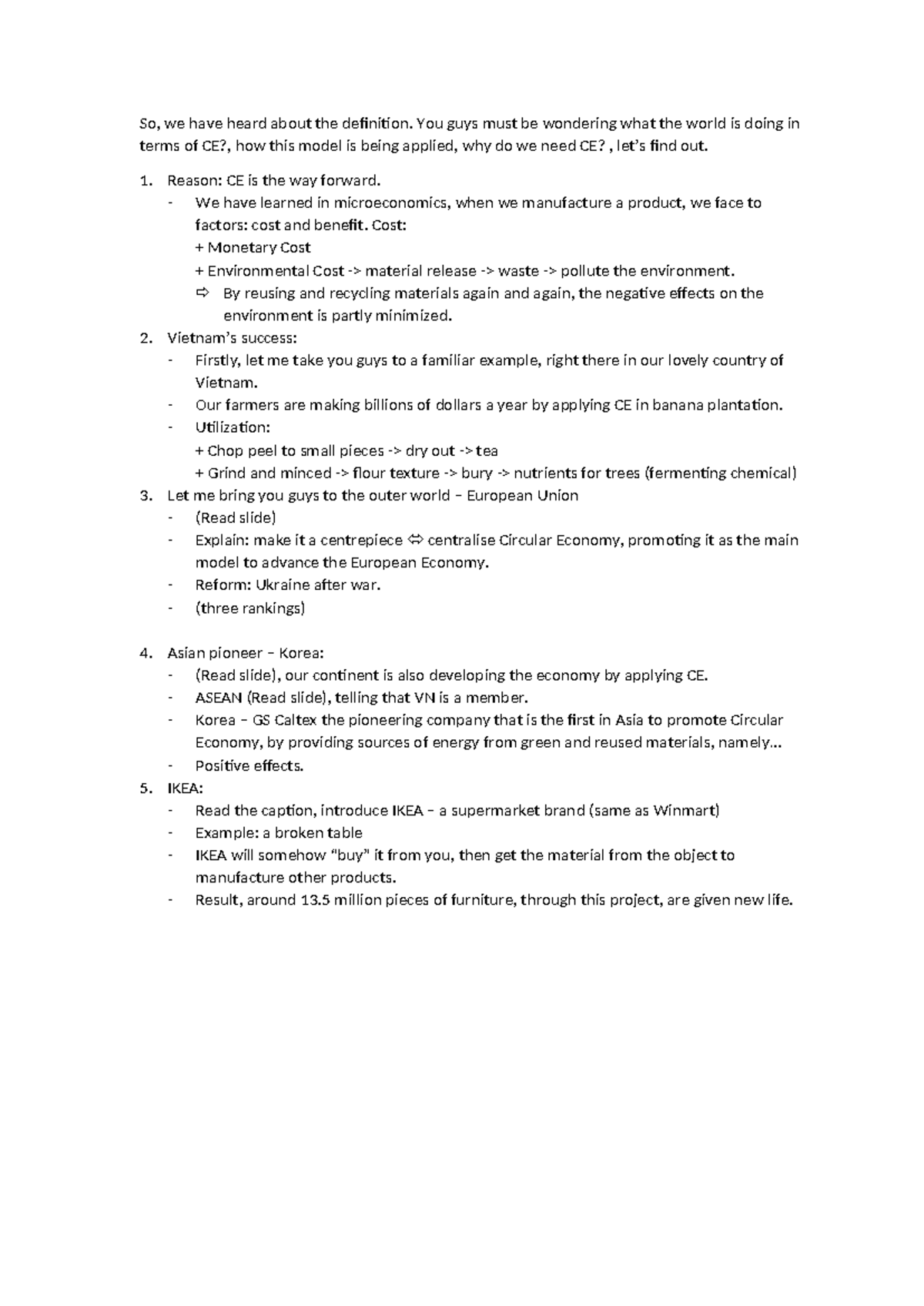 CE Script - So, we have heard about the definition. You guys must be ...