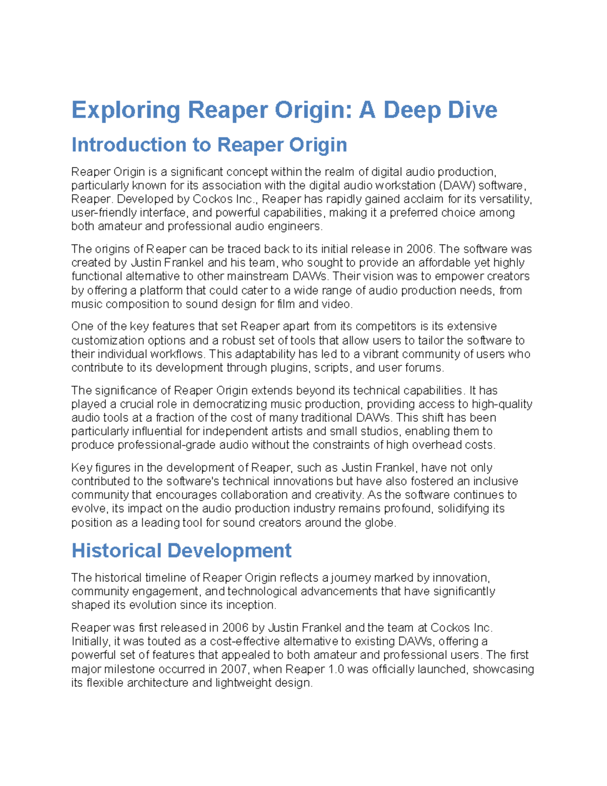 Exploring Reaper Origin A Deep Dive - Exploring Reaper Origin: A Deep ...