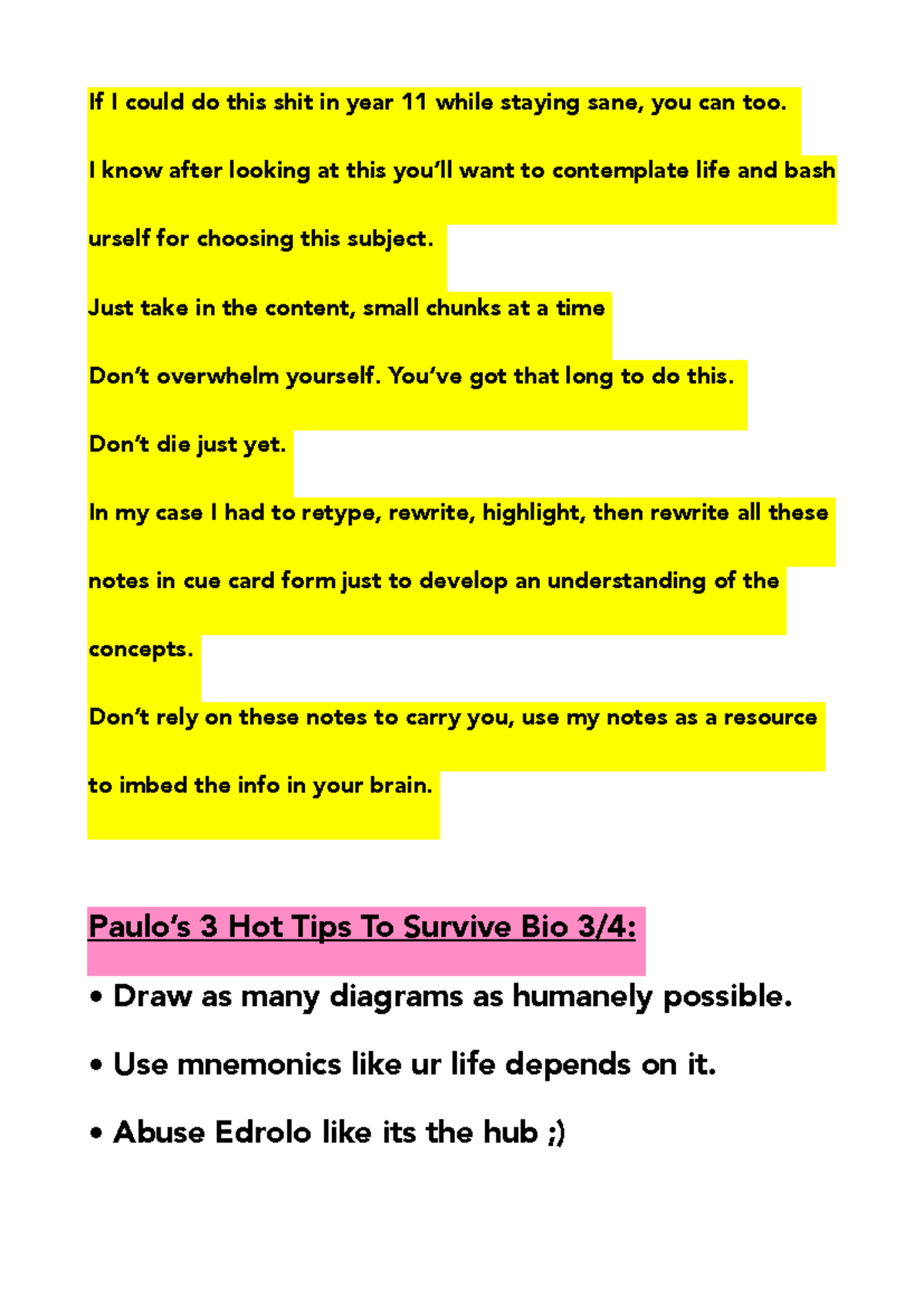 Biology Unit 3 4 - Final Exam Study Notes on Cells and Composition ...