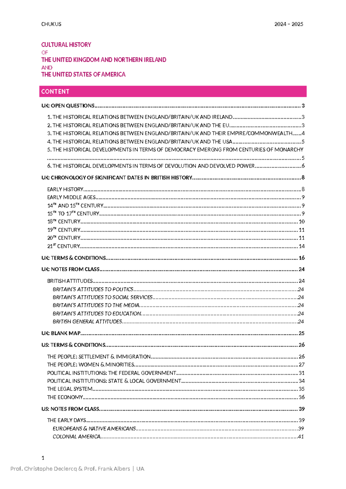 CHUKUS 2024-2025 Cultural History: Key Themes & Historical Relations ...