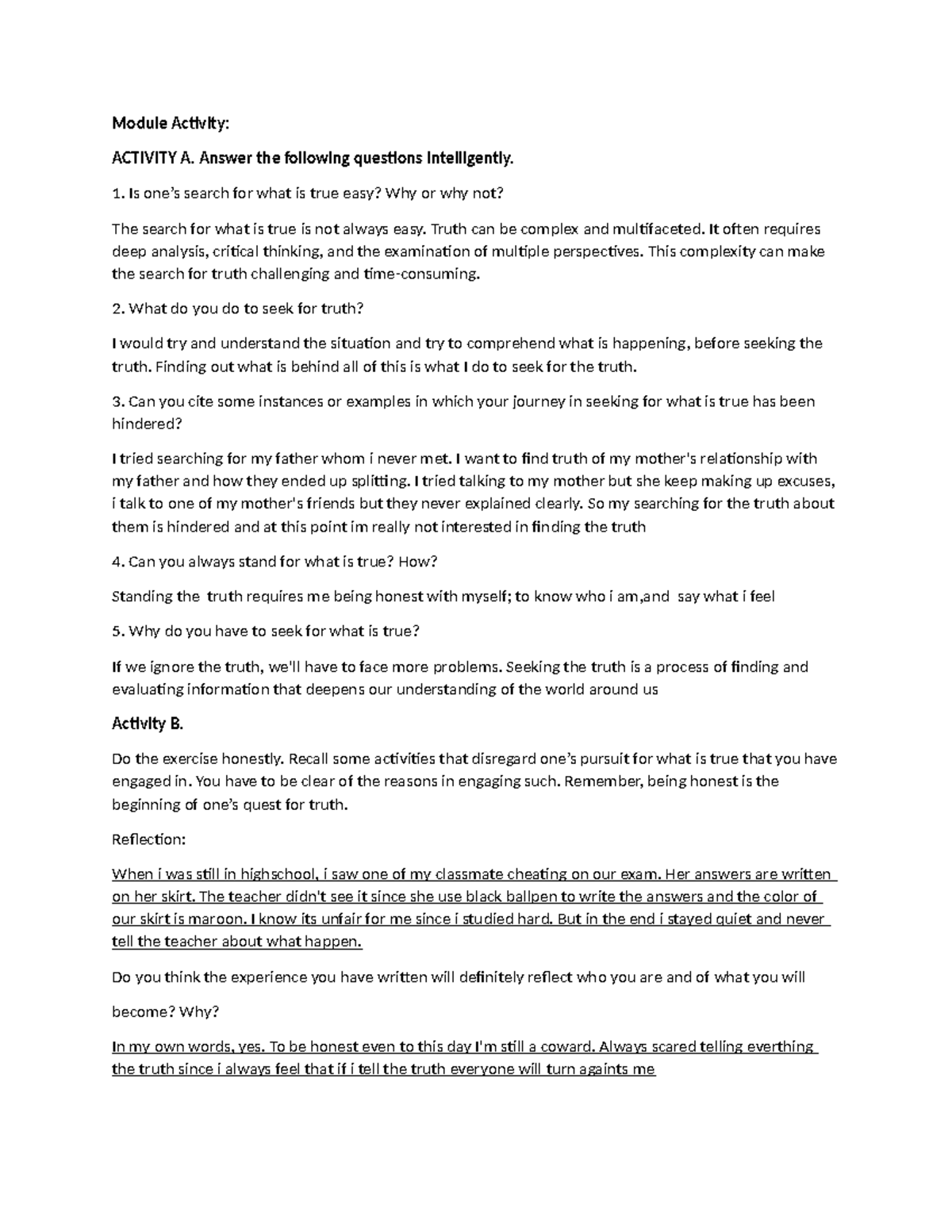 Midterm Module Activity 4 - Module Activity: ACTIVITY A. Answer the ...