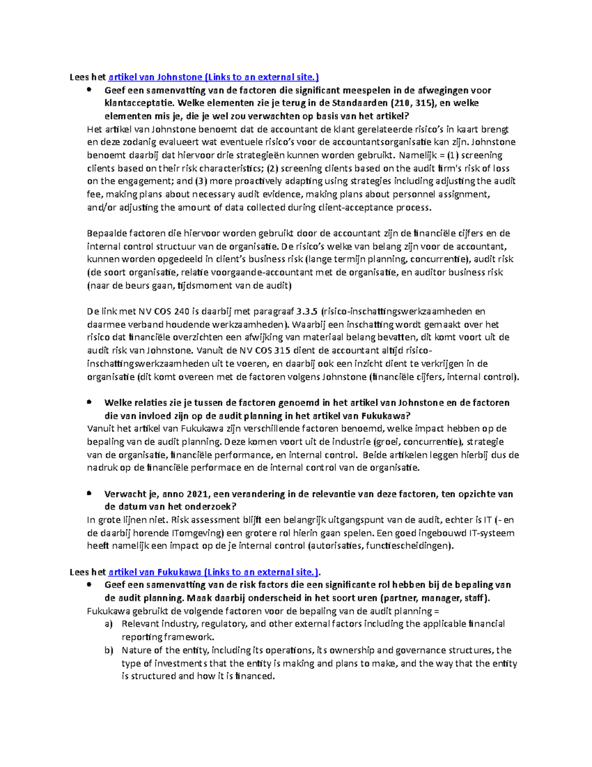 College 2 - ADVA - Lees het artikel van Johnstone (Links to an external ...