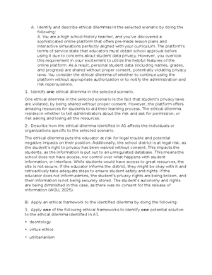 [Solved] A Analyze modern ethical issues by doing the following Select ...