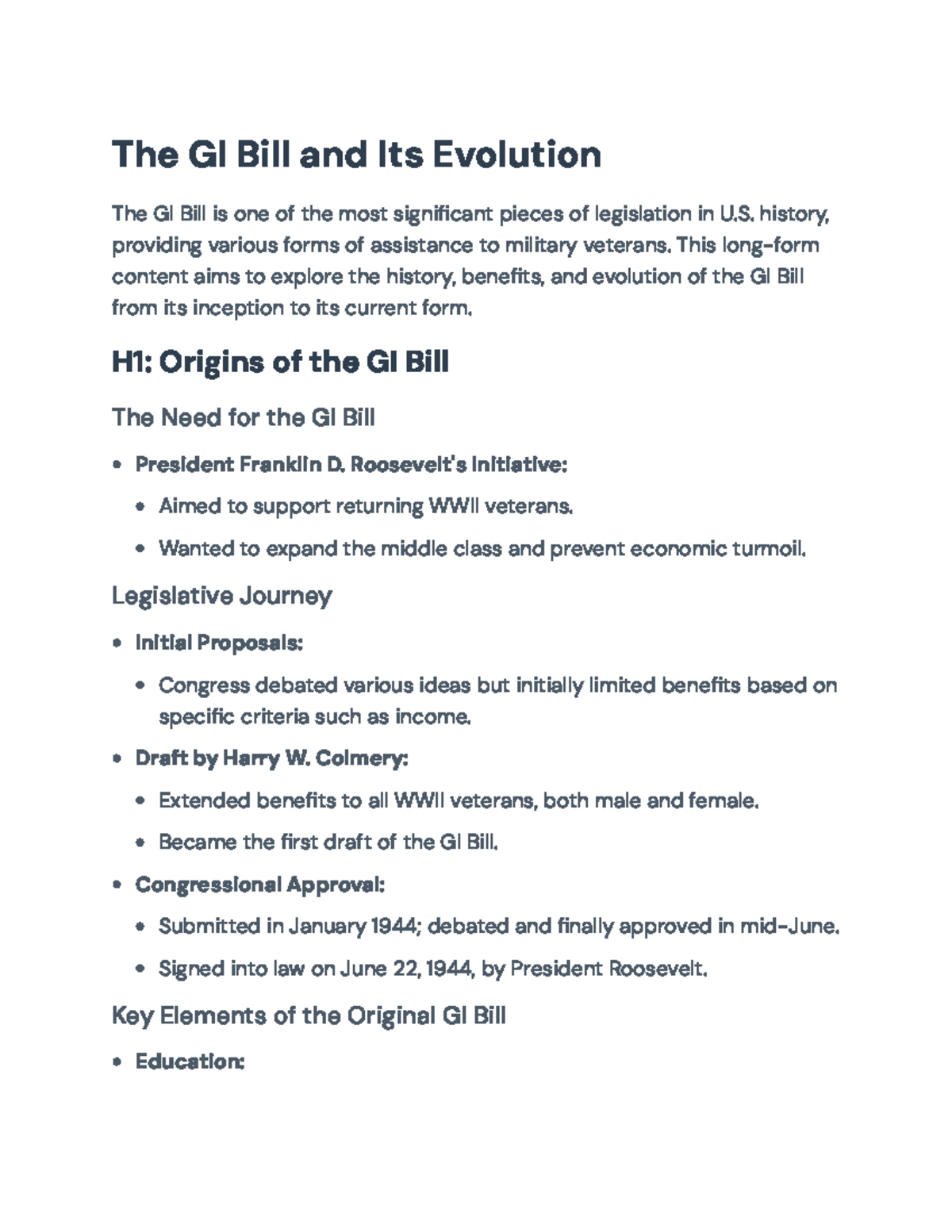 The GI Bill: Its History, Impact, and Evolution on Veterans' Education ...