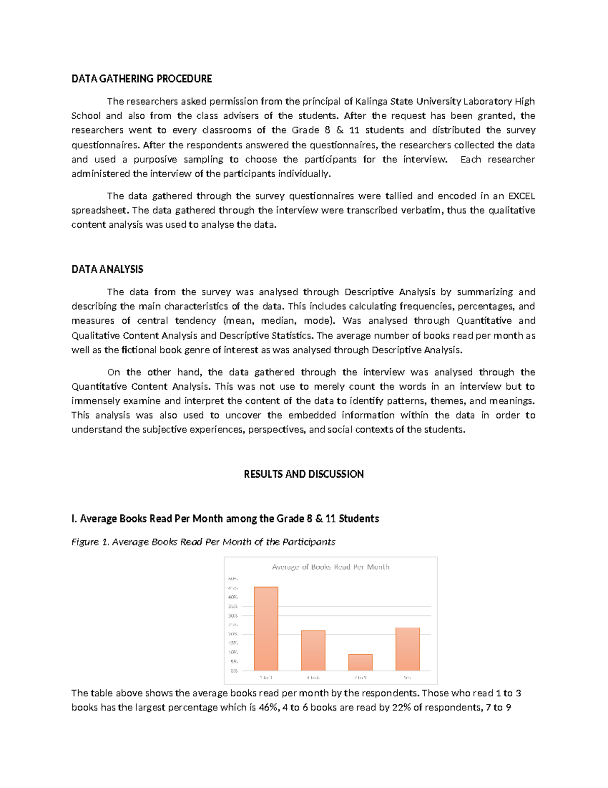 Results and Discussions: Fictional Book Preferences in Grades 8 & 11 ...