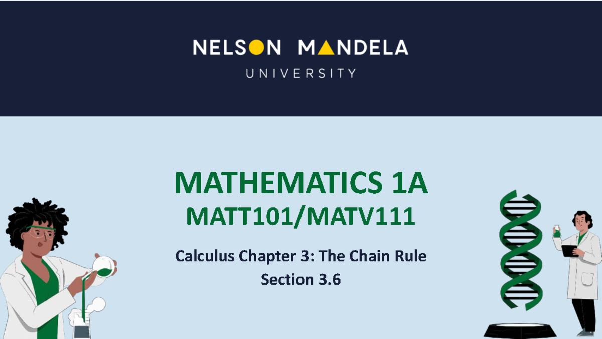 MATT101 - Calculus Chapter 3: Chain Rule & Implicit Differentiation ...