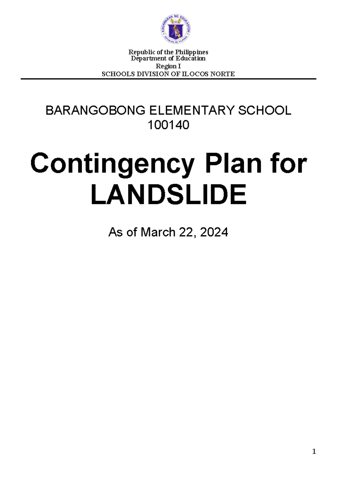 Landslide Survivor Safety Precautions and Guidelines - Republic of the ...