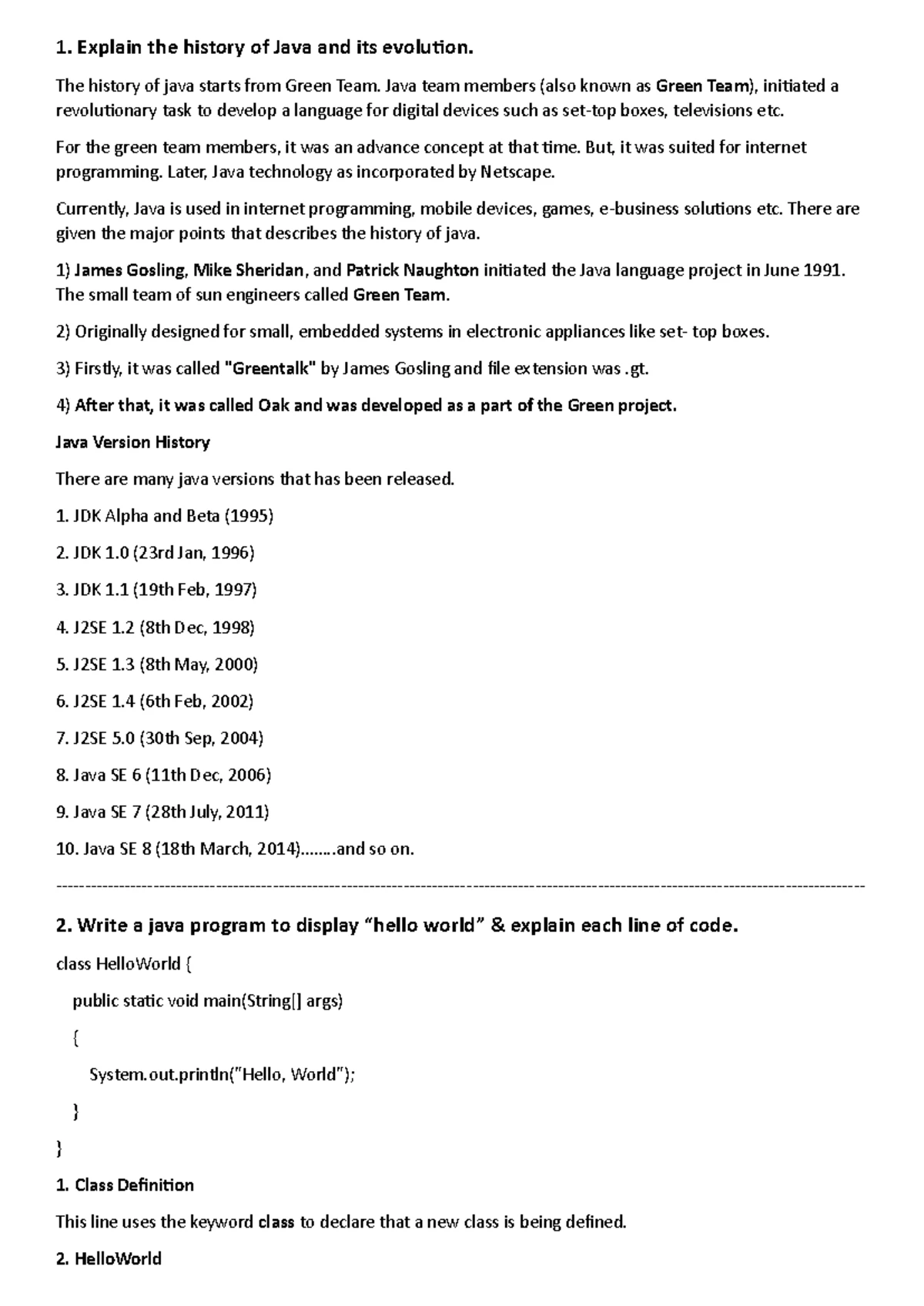 1st Internal - notes - 1 the following: • Operating system. An ...