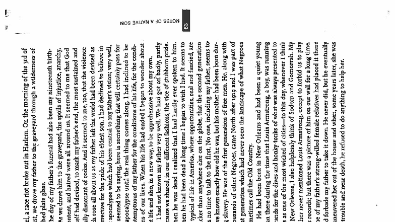 James Baldwin's "Notes of a Native Son": A Rhetorical Analysis and ...