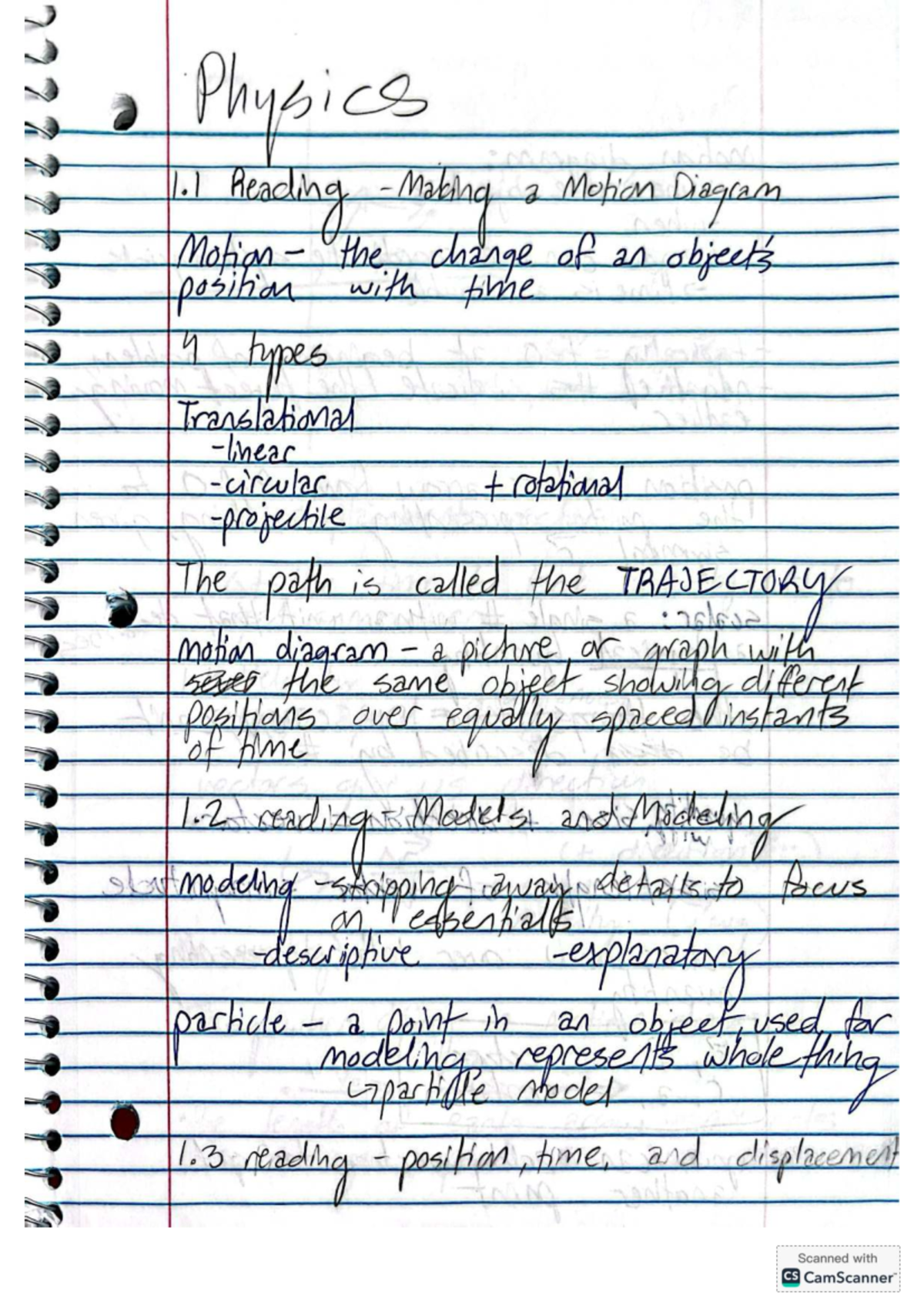 Physics 1.1 Motion Diagrams: Understanding Position, Velocity, and Acceleration - Studocu