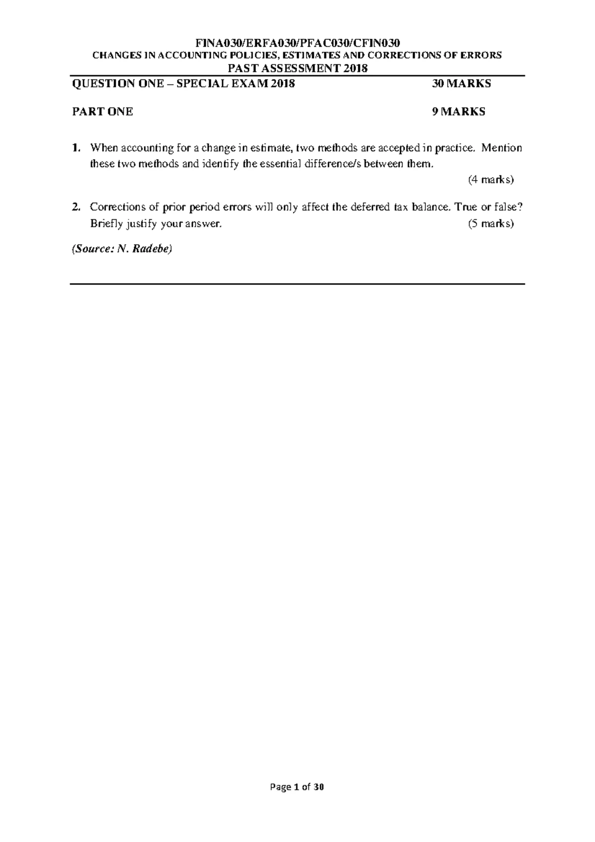 NSC Accounting Grade 12 May/June 2023 Paper 1 & Memo Analysis - Studocu
