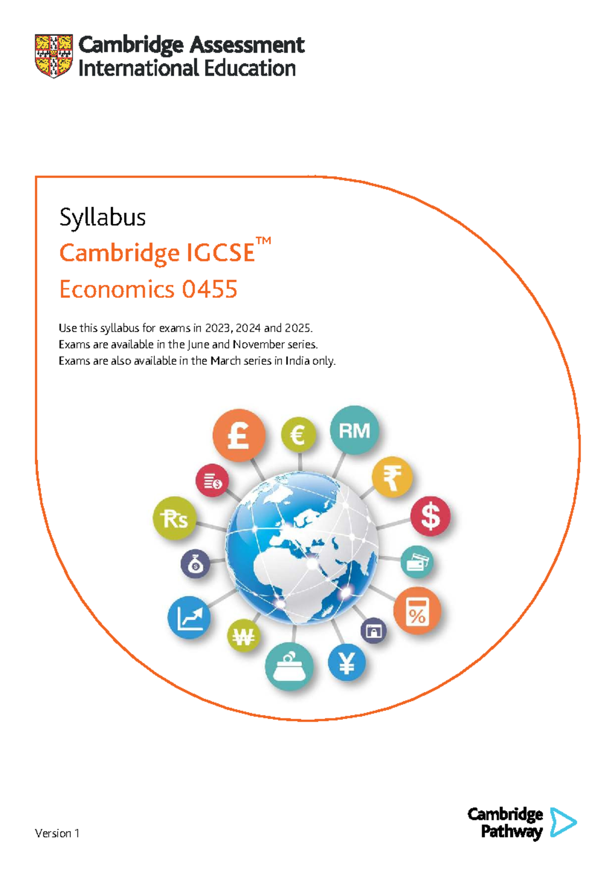 Cambridge IGCSE Economics 0455 Syllabus Overview for 2023-2025 - Studocu