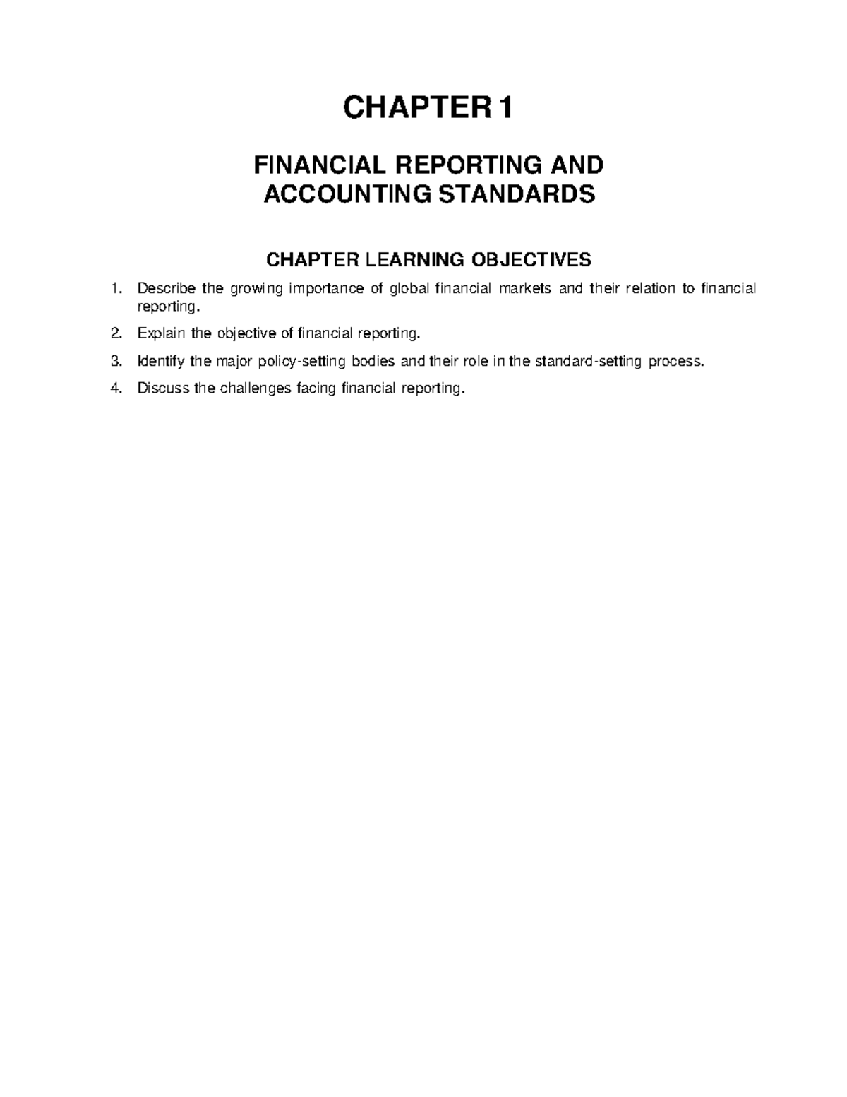 Intermediate Accounting Test Bank: Chapter 1 - Financial Reporting ...