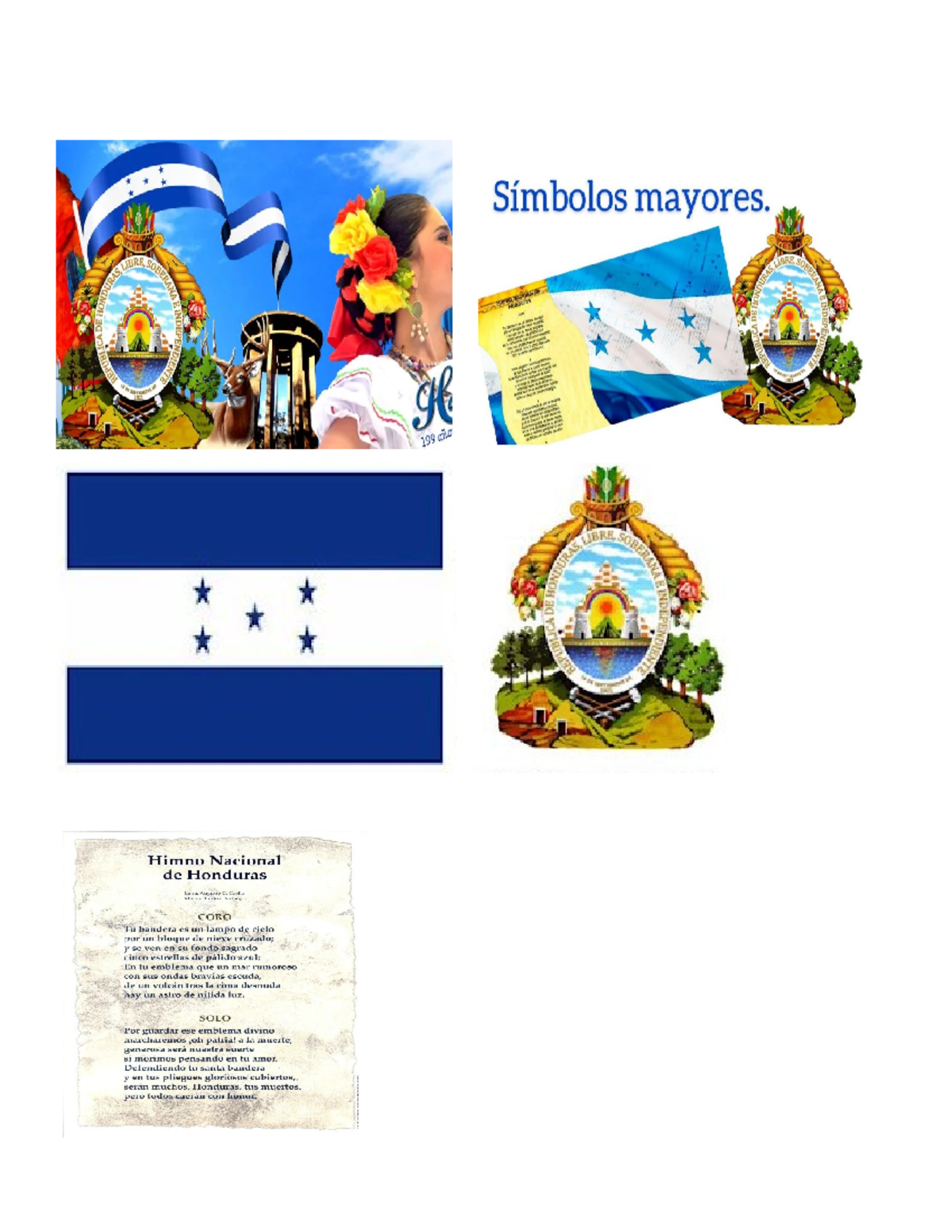 Símbolos Mayores y Menores de Honduras: Análisis y Contexto - Studocu