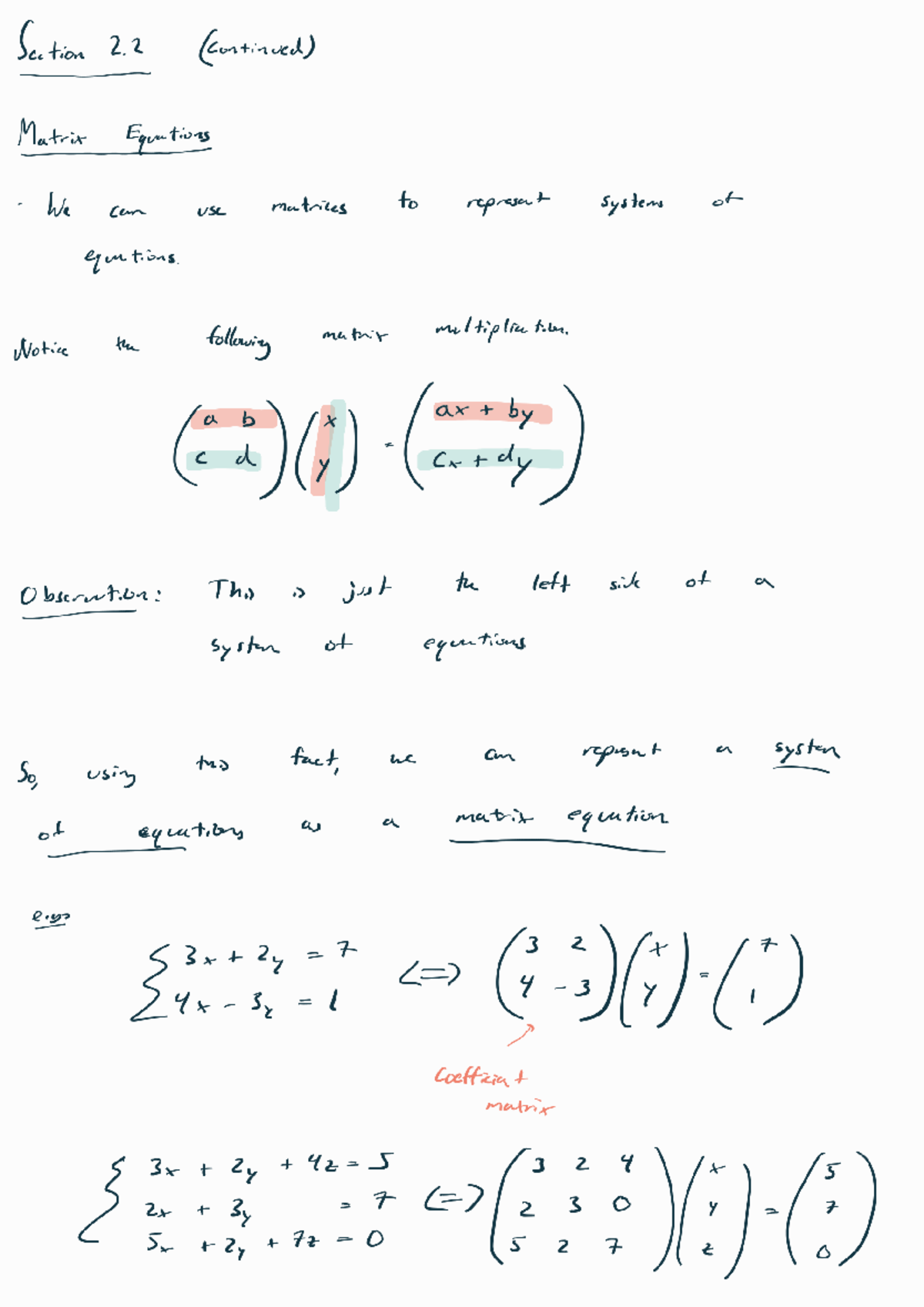 Final Exam Study Guide: Matrix Equations and Operations - Studocu