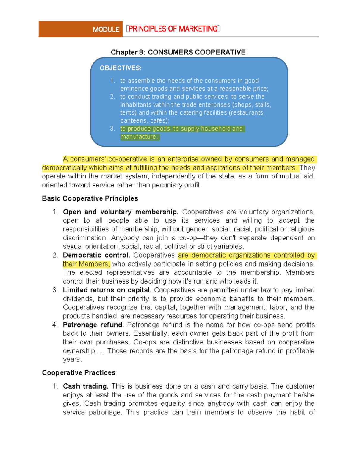 Chapter 8 - Understanding Consumers Cooperatives and Their Practices ...