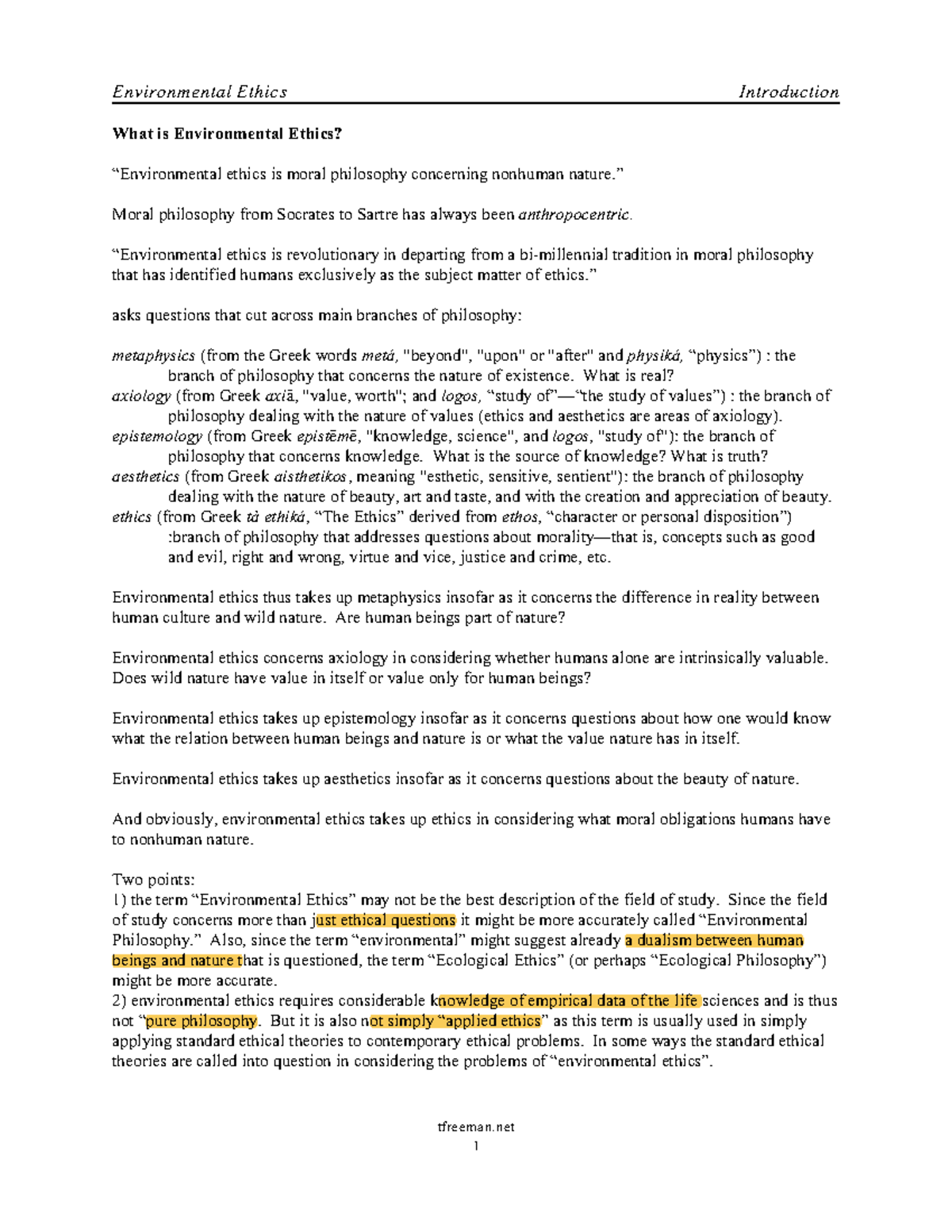 Environmental Ethics: An Introduction to Key Concepts and Debates - Studocu