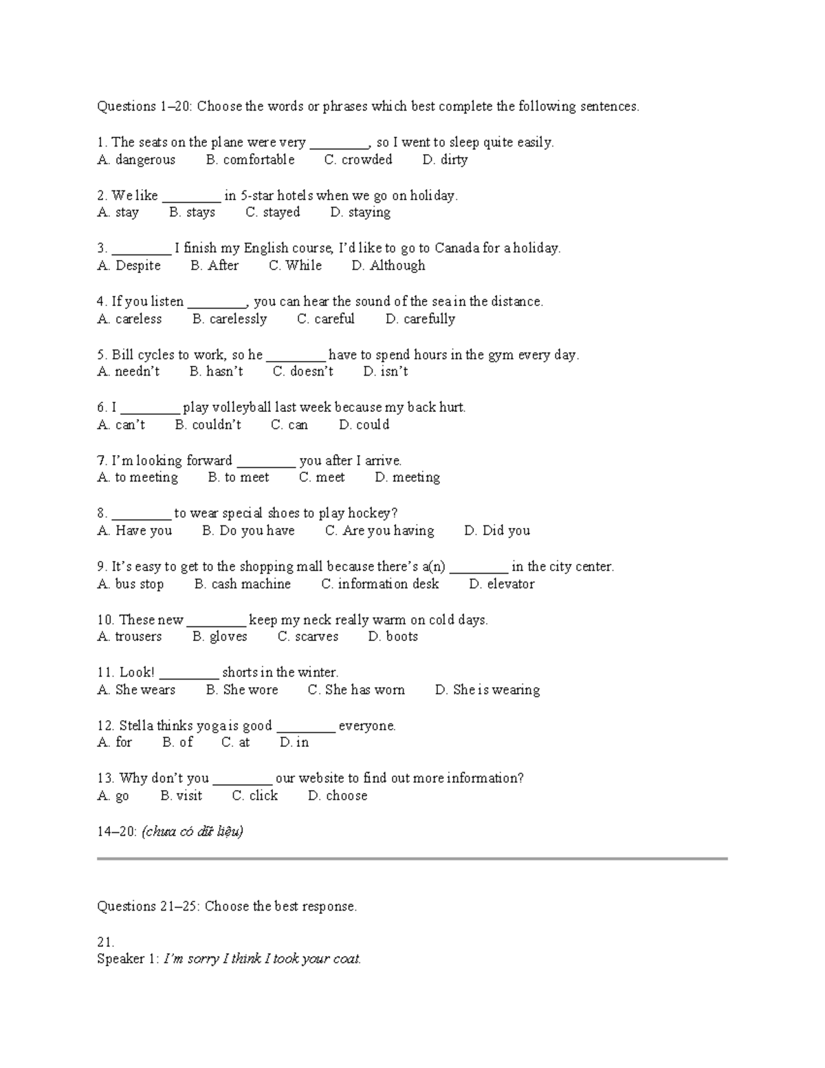 English Language Quiz Questions and Answers (ENG101) - Studocu