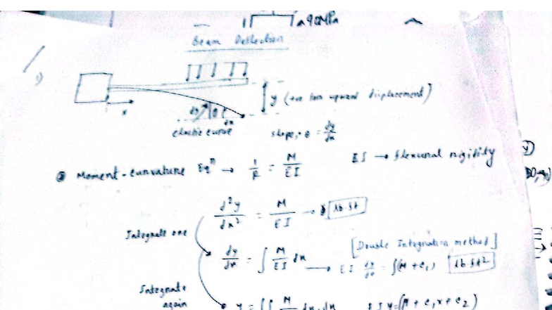 Beam Deflection Analysis: Elastic Curve and Integration Methods - Studocu