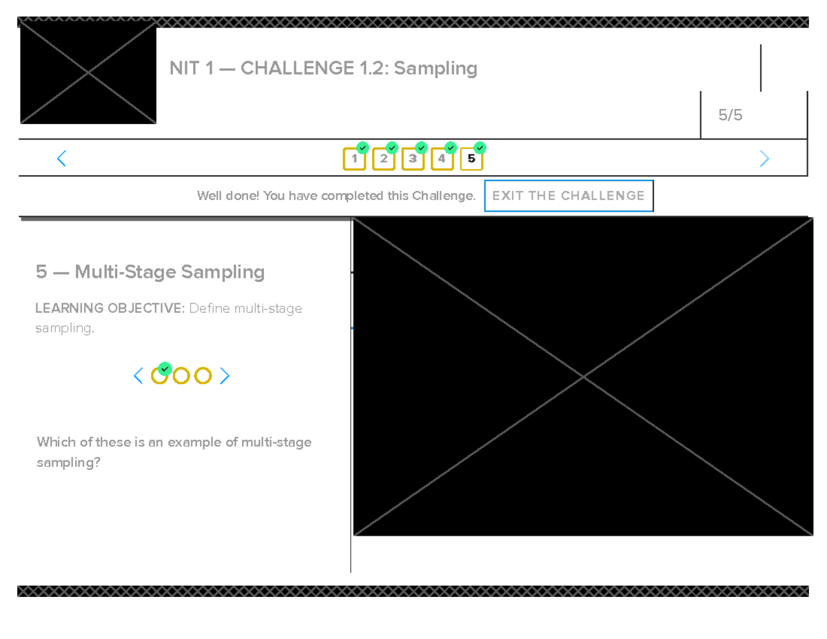 Challenge 1.2: Multi-Stage Sampling Overview for Intro to Stats - Studocu