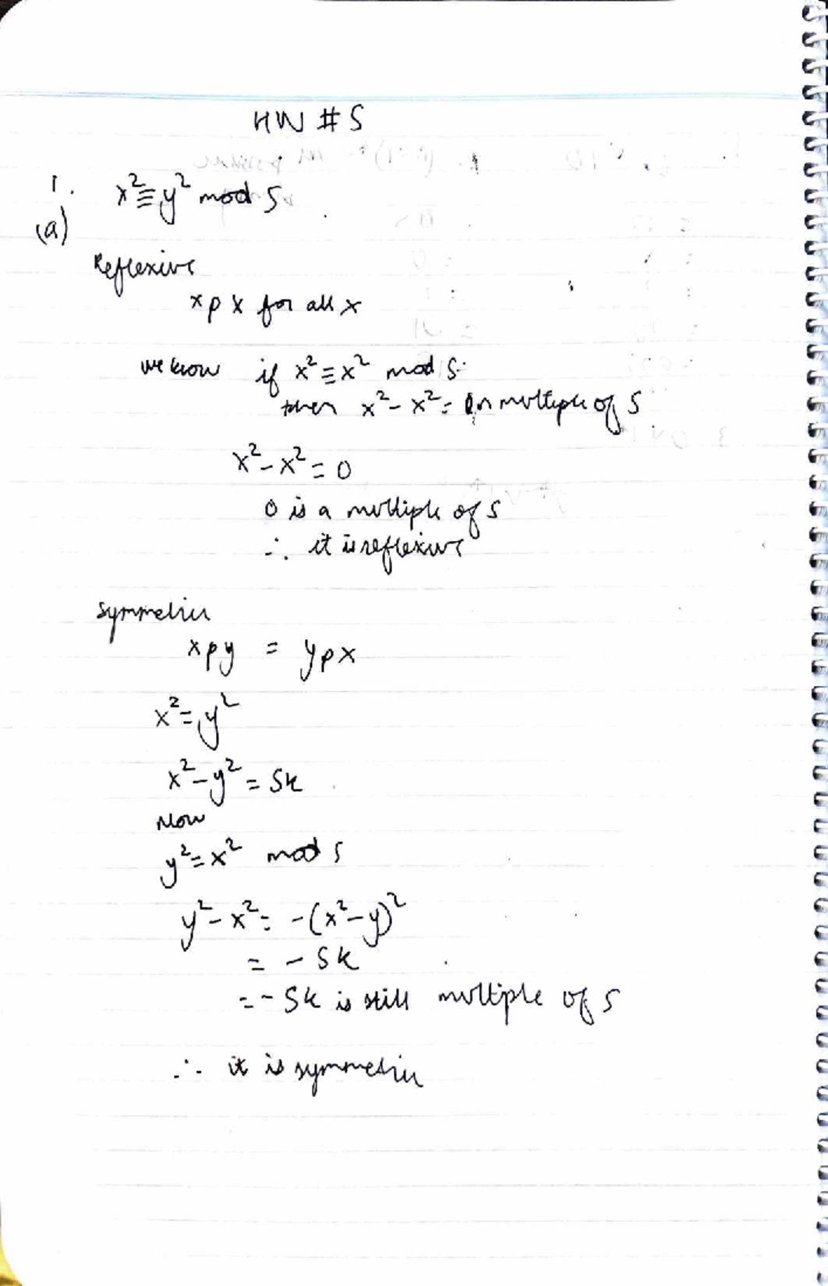 Discrete Mathematics HW5: Equivalence Relations and Functions - Studocu