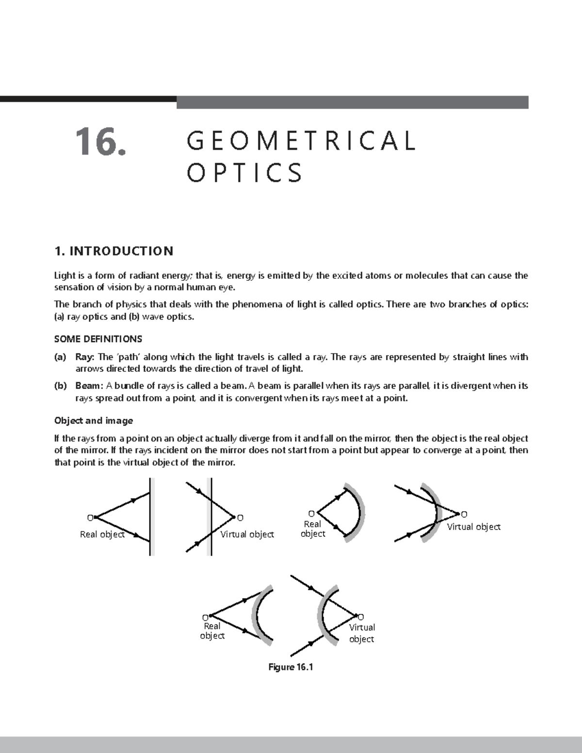 Geometrical Optics: Key Concepts and Principles (PHYS 16) - Studocu