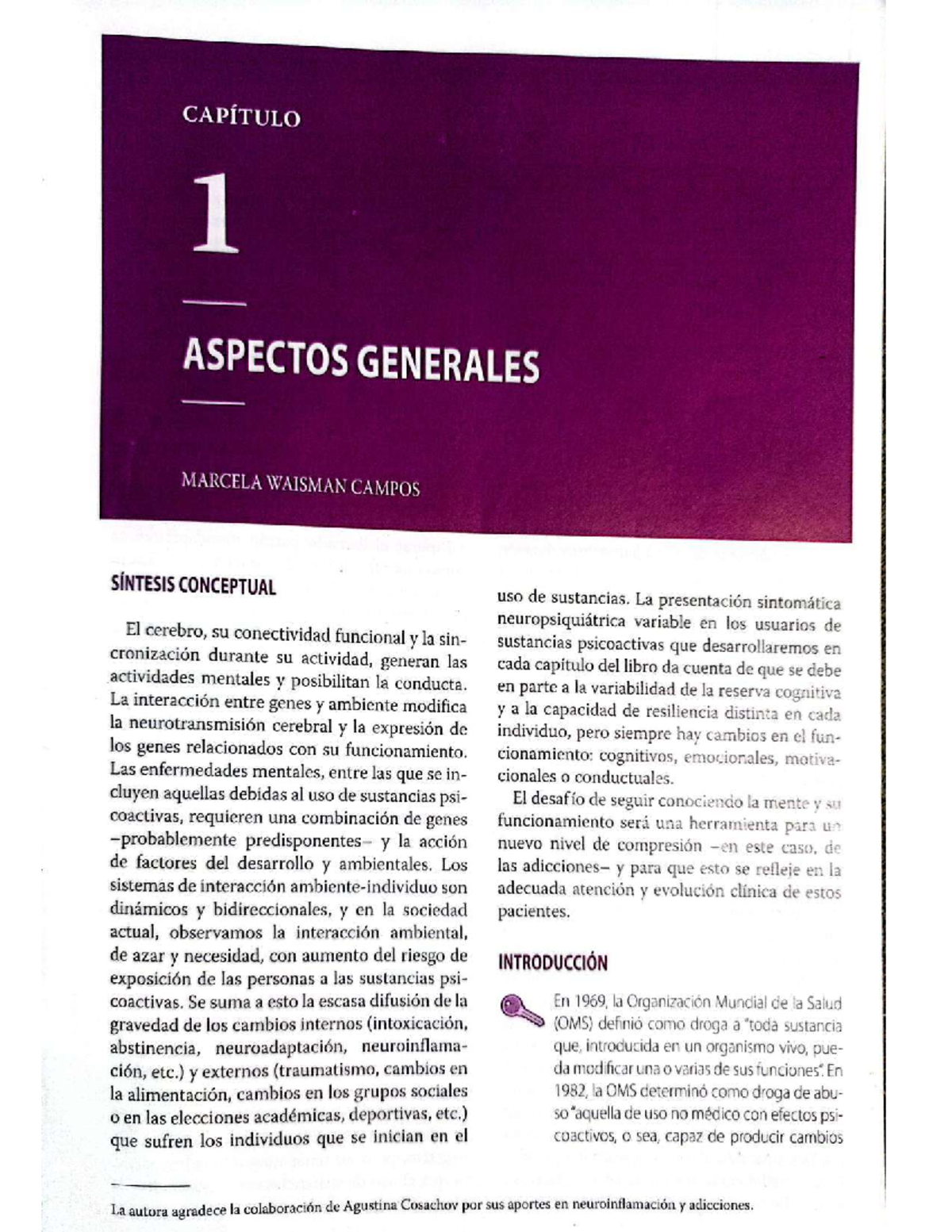 CAPÍTULO 1: ASPECTOS GENERALES SOBRE EL USO DE SUSTANCIAS PSICOACTIVAS - Studocu