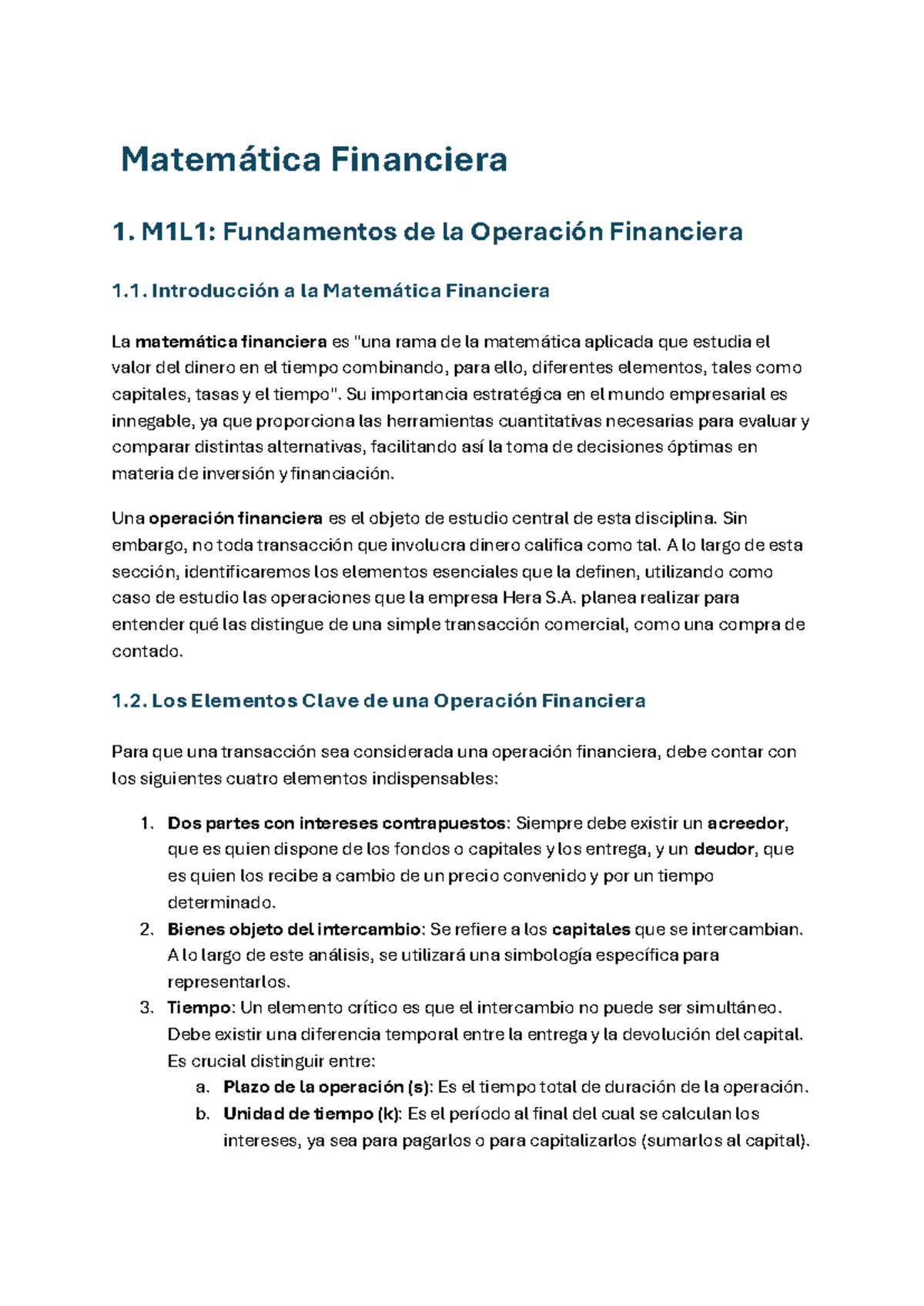 Matemática Financiera 1: Fundamentos y Operaciones Financieras - Studocu