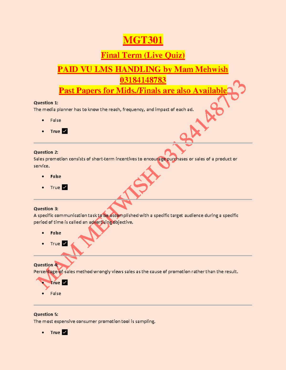 MGT301 Final Quiz Review - Key Concepts and Questions - Studocu