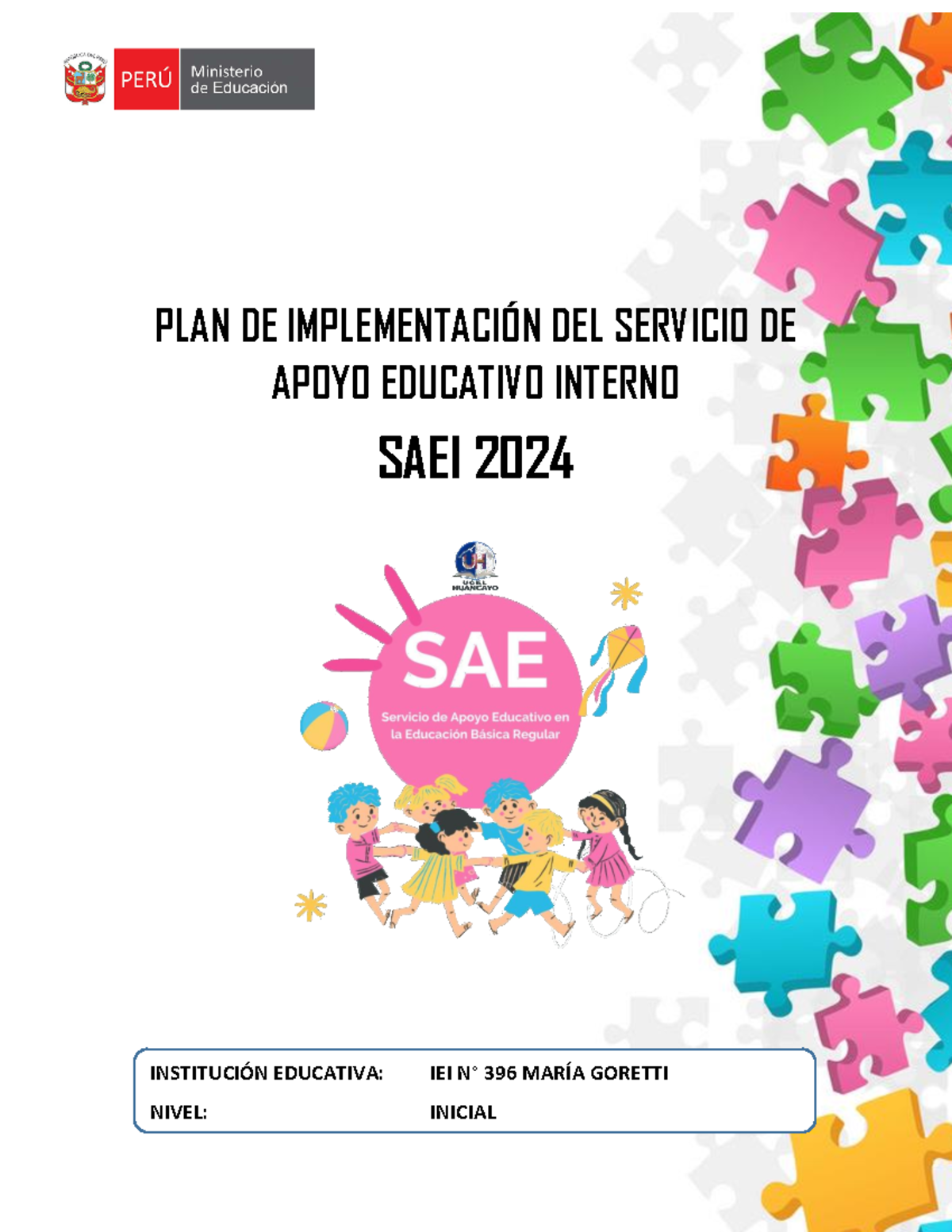Plan de Implementación del Servicio SAEI 396 - Educación Inclusiva ...