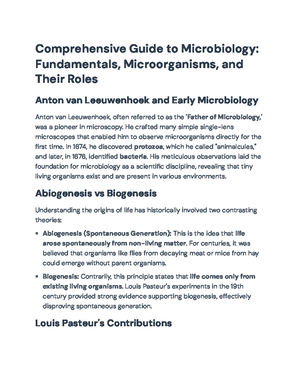 Comprehensive Guide to Microbiology Lab Techniques & Microscopy (BIO 101) - Studocu