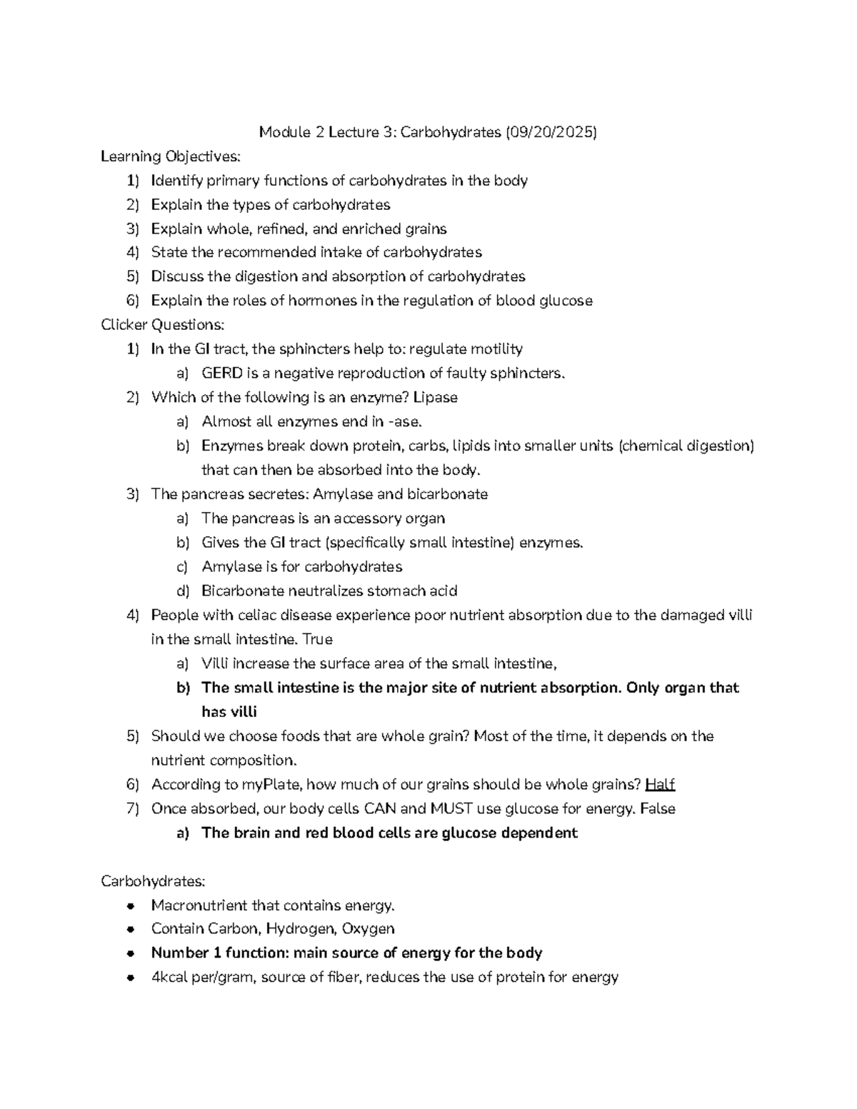 Module 2 Lecture 3: Lipids - Functions, Digestion & Guidelines - Studocu