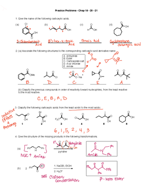 Retrosynthesis practice problems final exam answer key - Additional ...