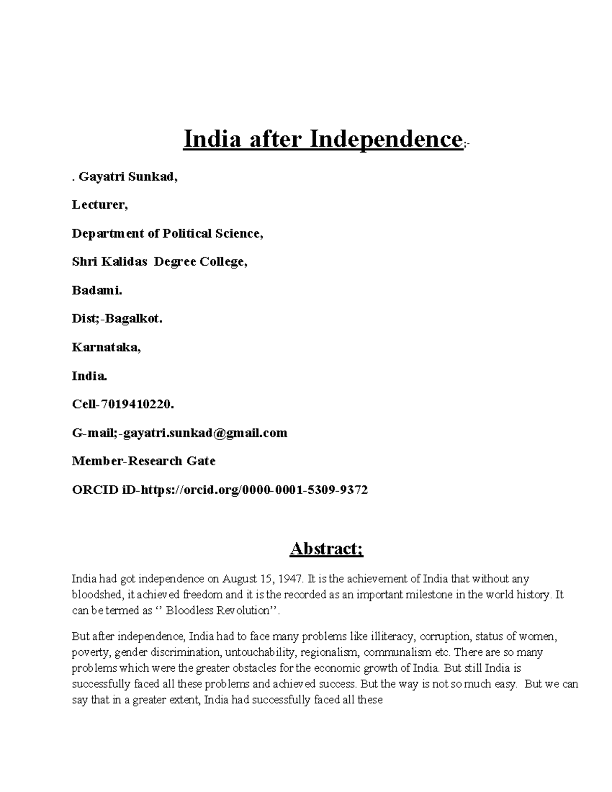 India After Independence: Challenges and Progress in Democracy - Studocu