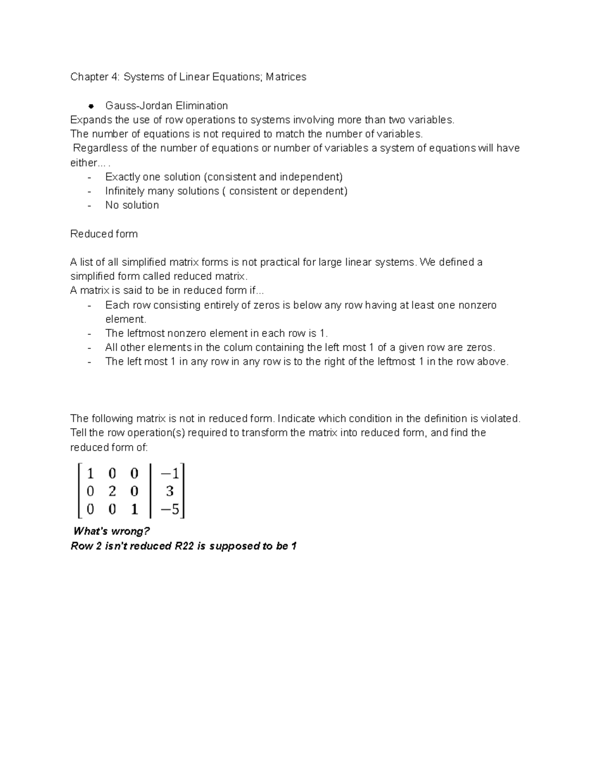 Chapter 4 Systems of Linear Equations; Matrices - Deprecated API usage ...