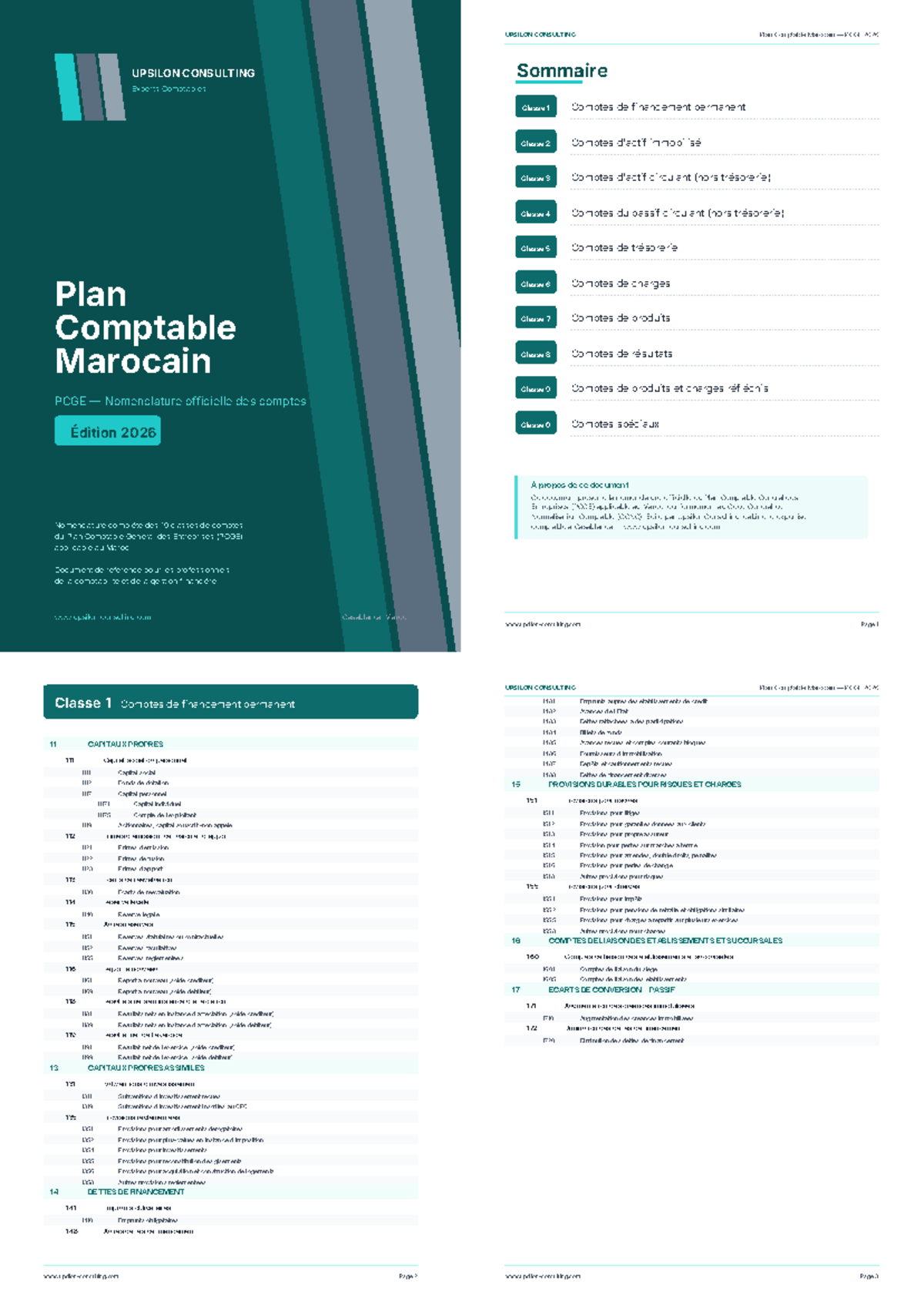 Plan Comptable Général des Entreprises (PCGE) 2026 - Upsilon Consulting ...