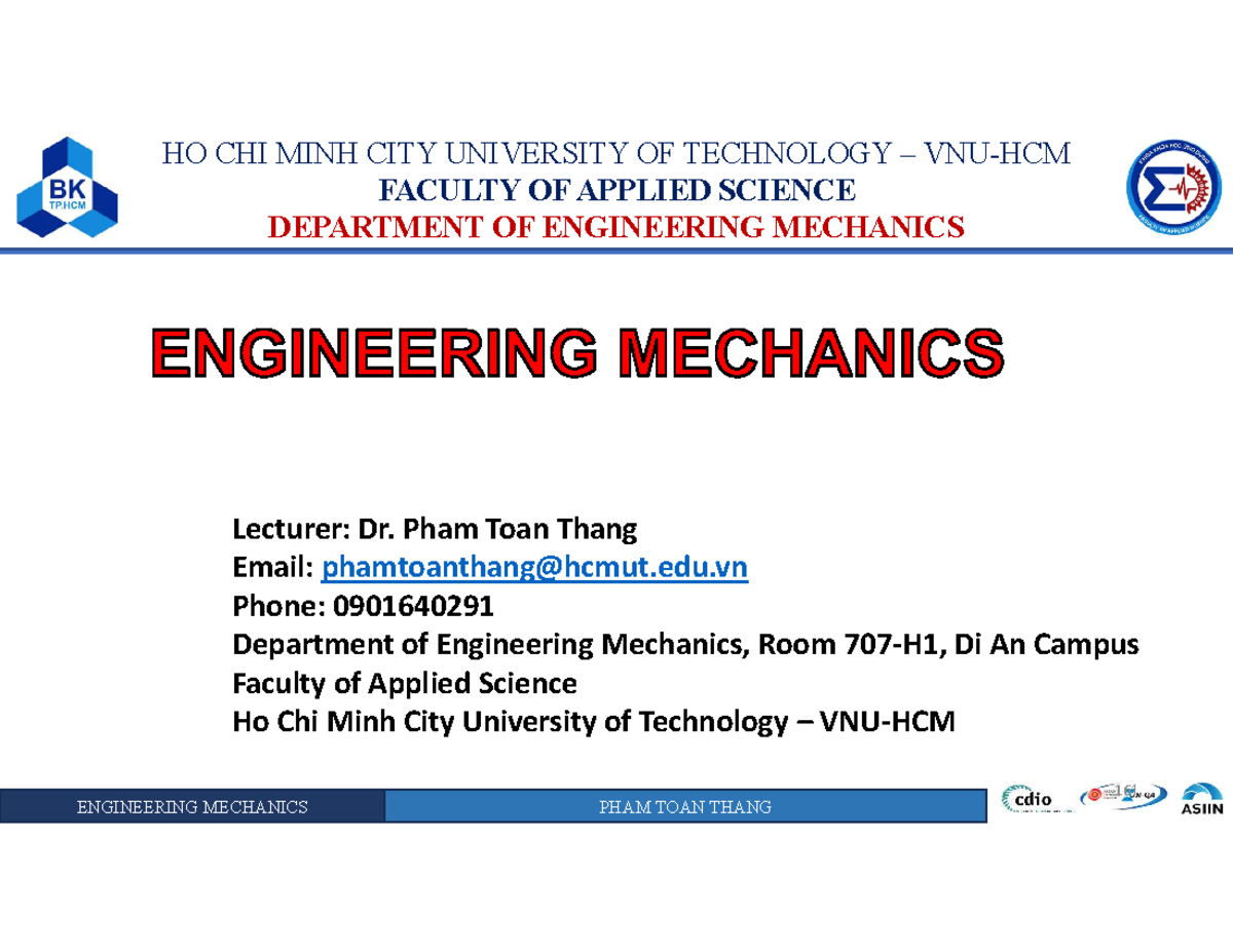 Chapter 2: Concurrent Force Systems in Engineering Mechanics (ENGM 161 ...