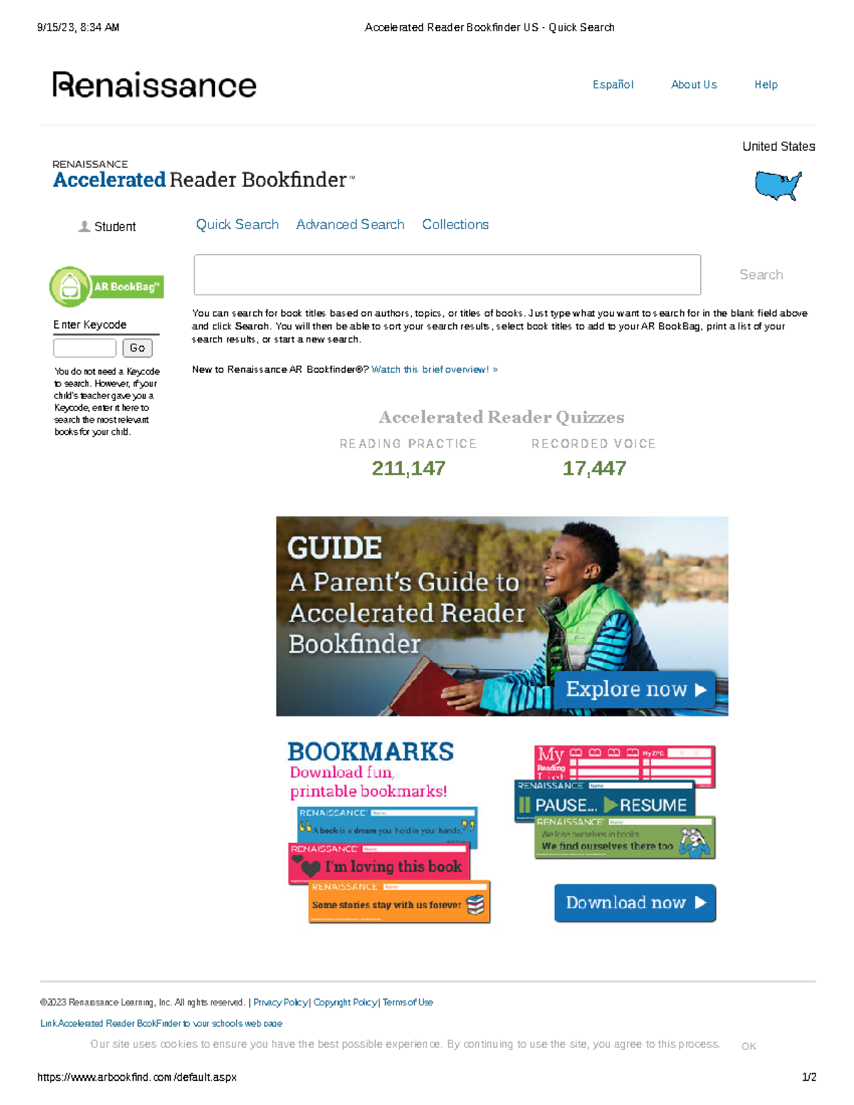 Accelerated Reader Bookfinder US: Quick Search Overview Guide - Studocu