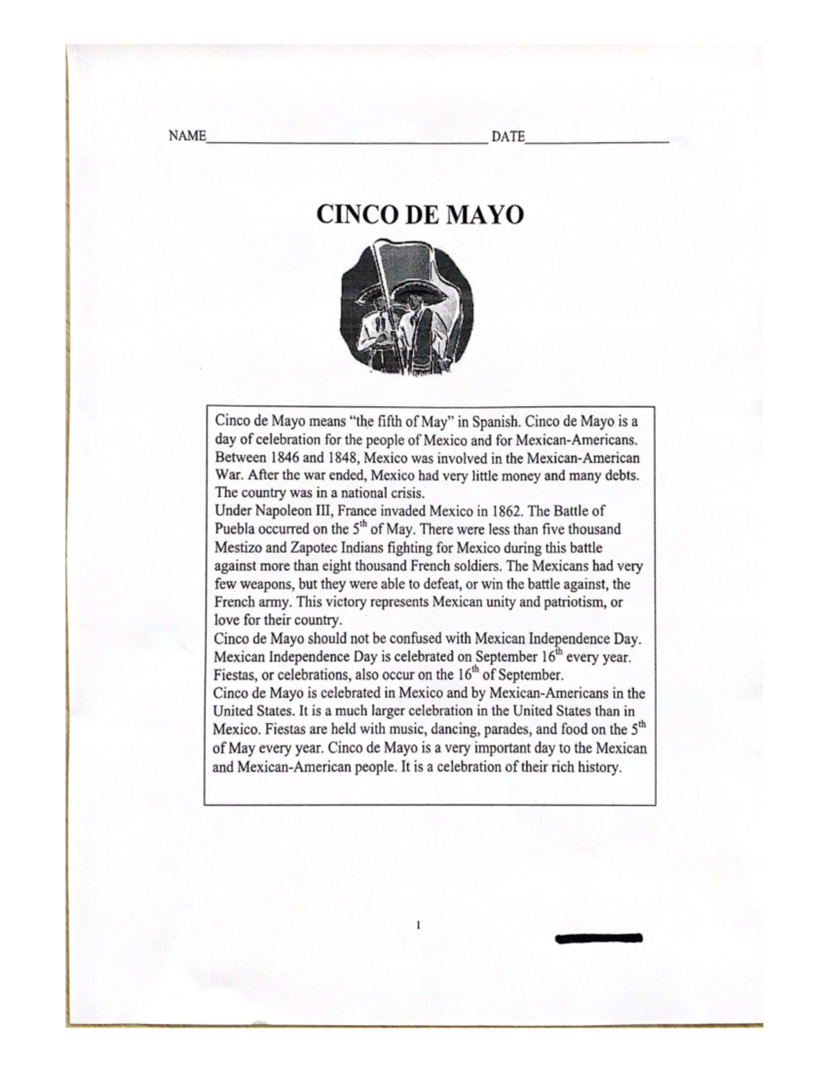 Cinco de Mayo Celebration: Key Facts, Activities & Activities (CDM101 ...