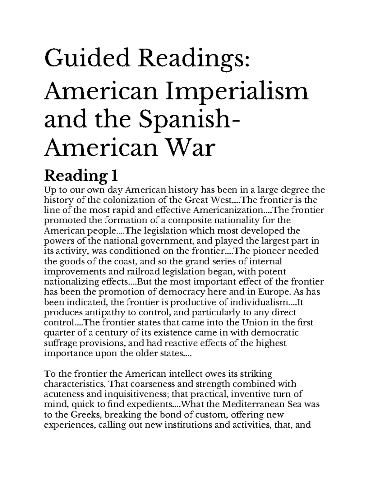 20-AMH Guided Readings: American Imperialism & Spanish-American War ...