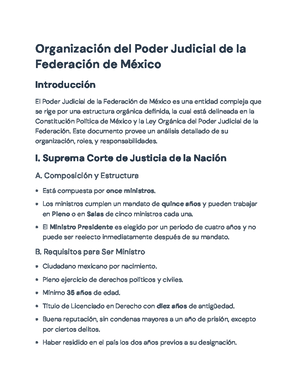 Overview of the Structure and Function of the Mexican Federal Judiciary ...