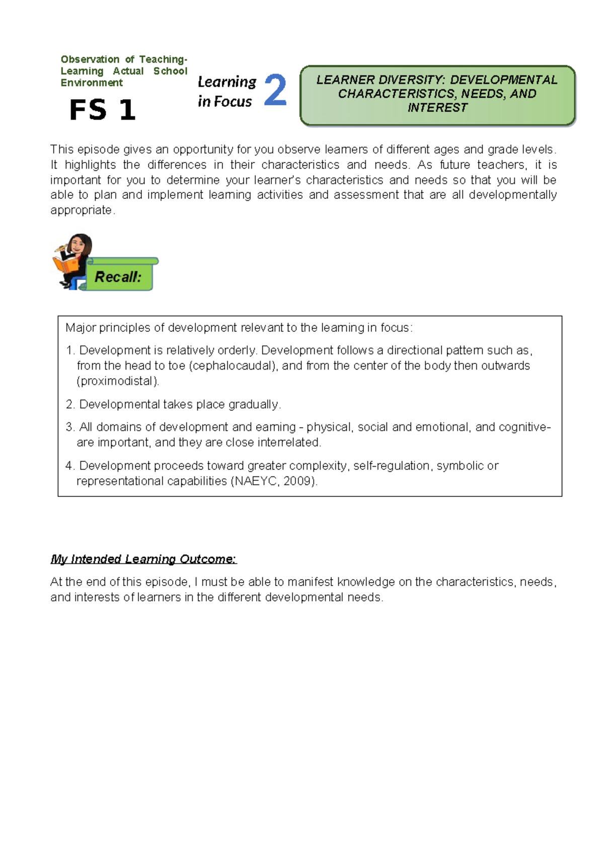Fiel Study 1 Learning Ep 2 - This episode gives an opportunity for you ...