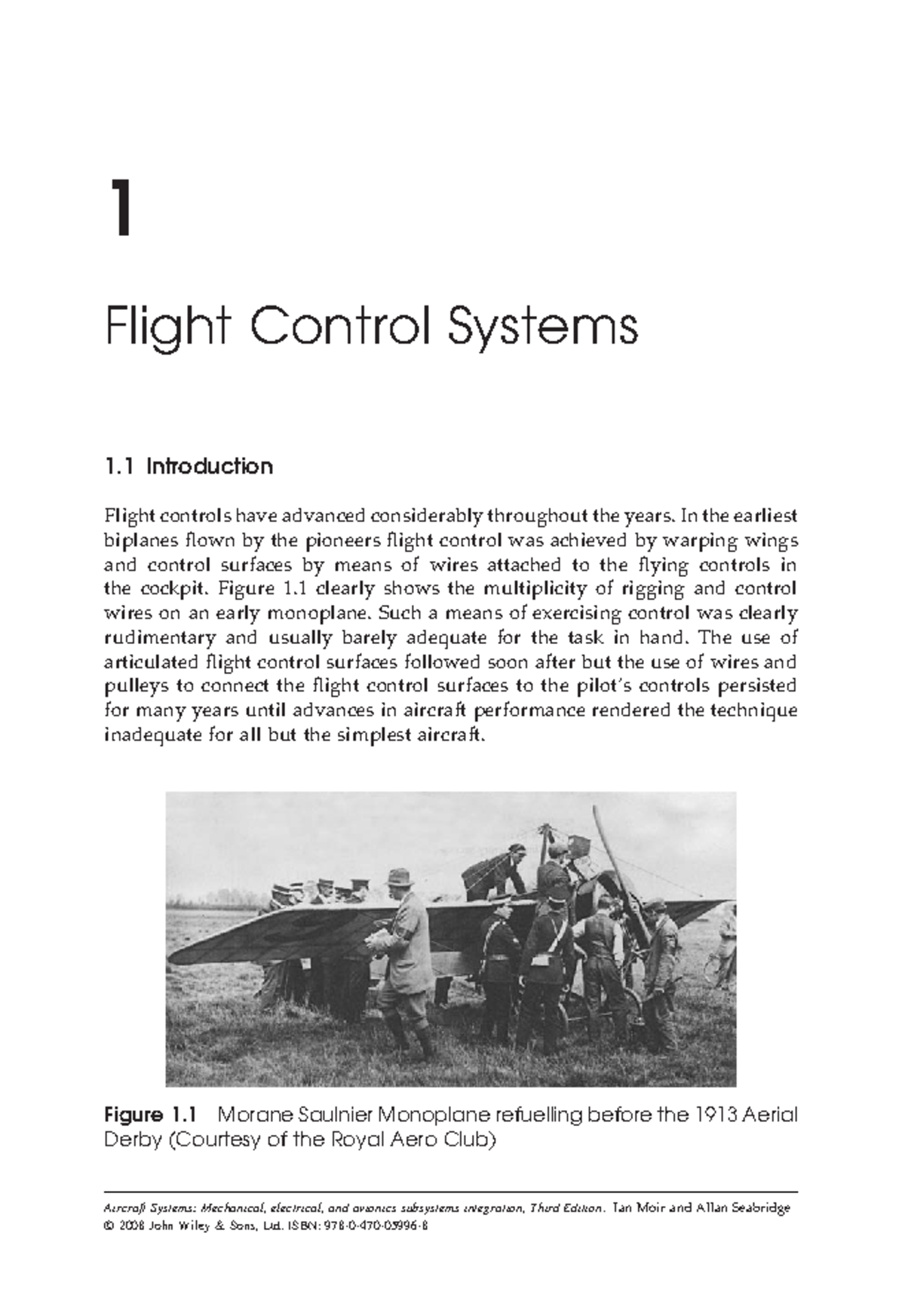 Flight Control Systems Overview: Historical Advances and Modern ...