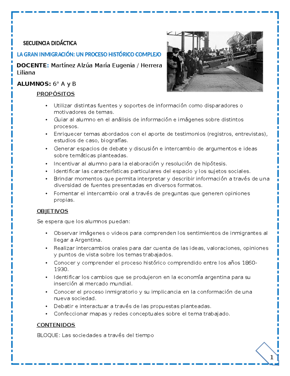 SD LA GRAN Inmigración: Proceso Histórico y Actividades 6TO - Studocu