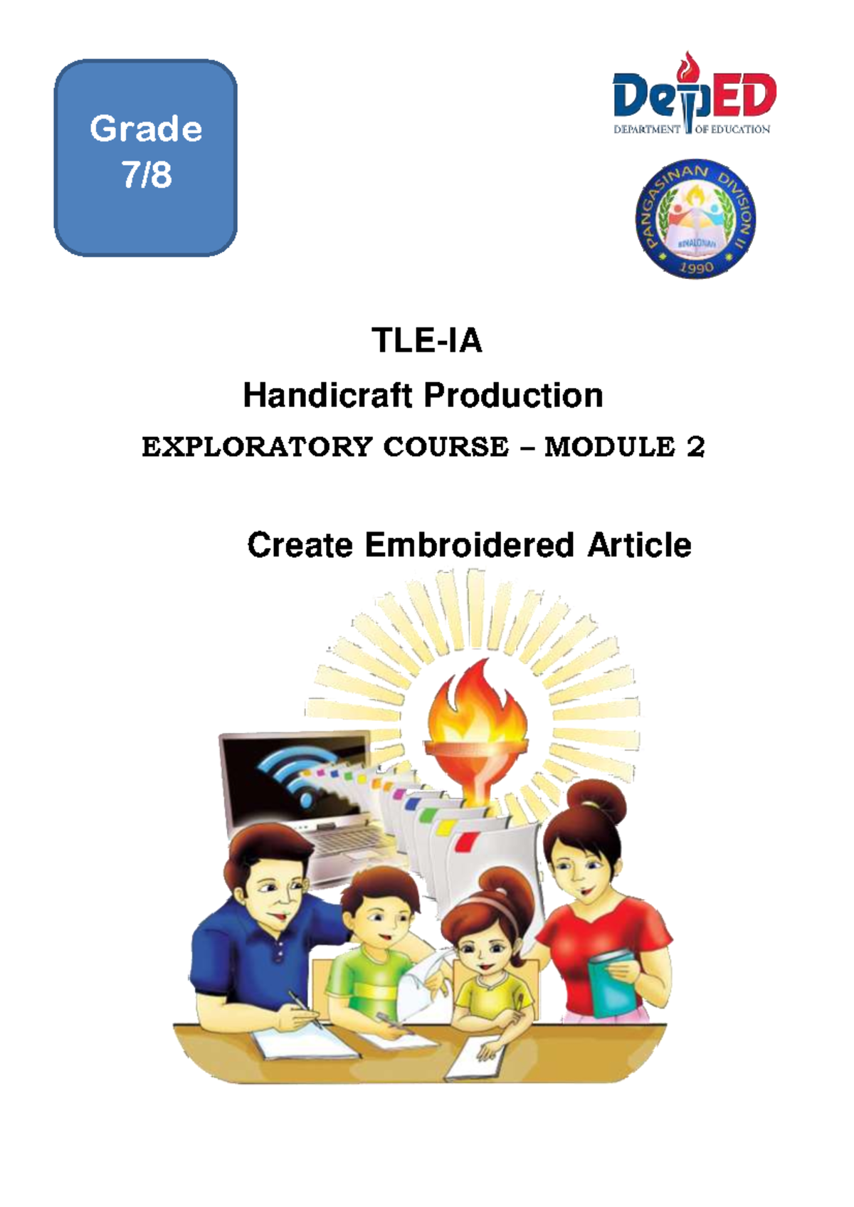 Module 2 G7 8 Handicraft: Creating Embroidered Articles Guide - Studocu