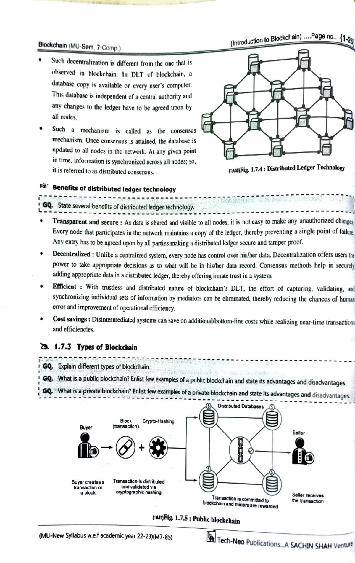 BC Chp 1 Part 2 - blockchain book pdf of chapter 1 part 2 - Blockchain (MU-Sem. 7-Comp.) - Studocu