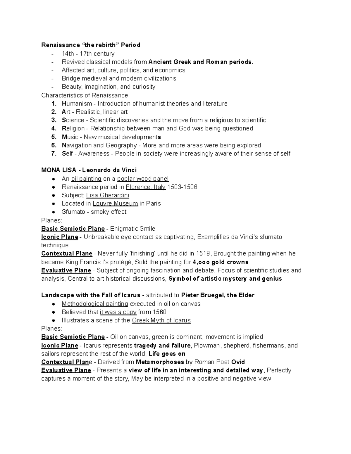 Art Appreciation Notes: Renaissance to Modern Art Movements (ART101 ...