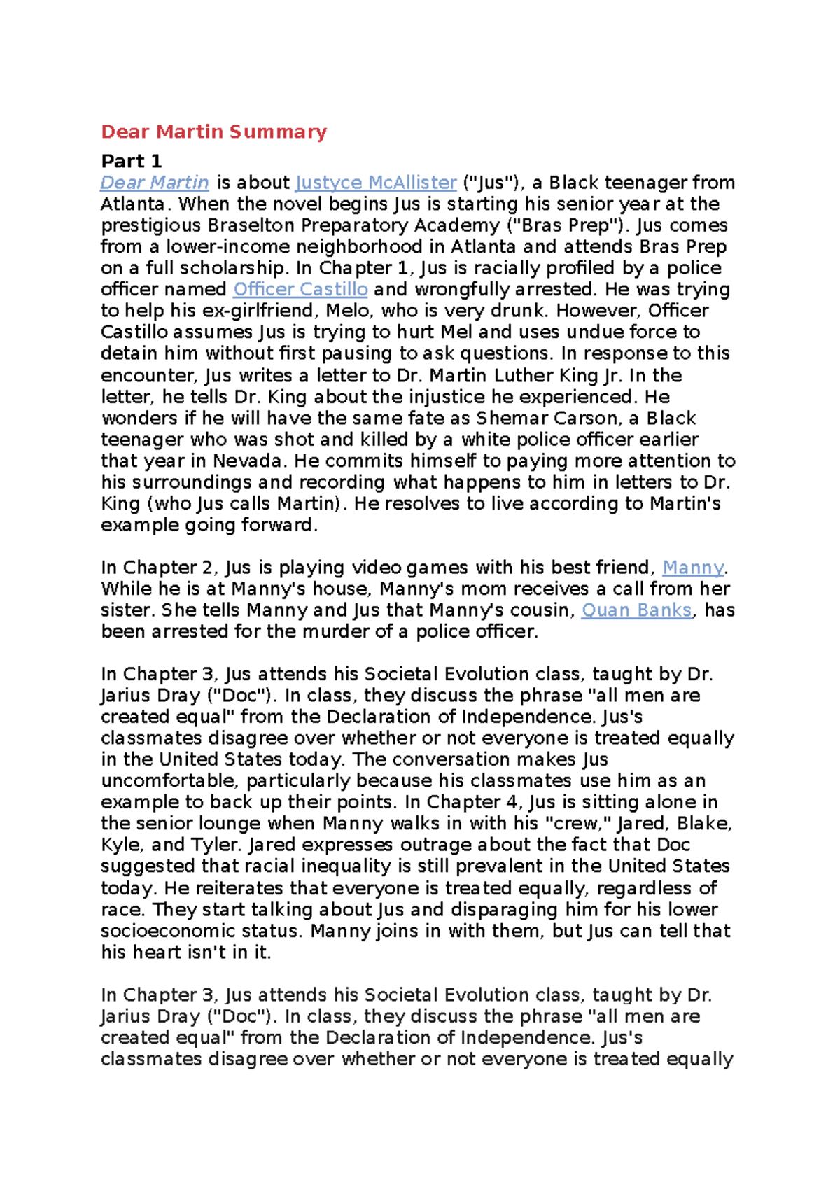 Dear Martin: A Summary and Analysis of Key Themes and Characters ...