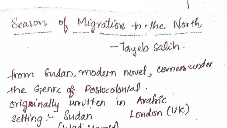 Season of Migration to the North: A Postcolonial Analysis (ENG 101 ...