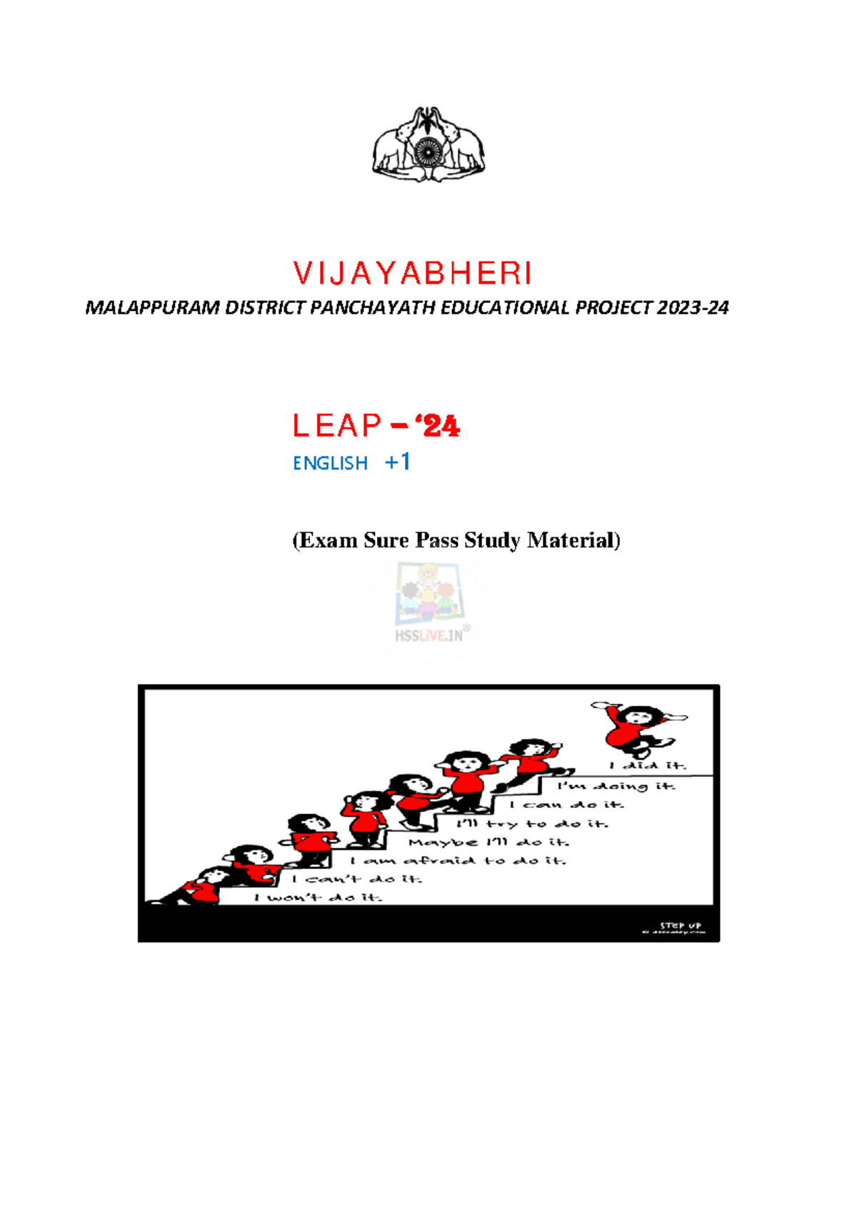 HSSLIVE XI English Vijayabheri Exam Sure Pass Study Material 2024 - Studocu